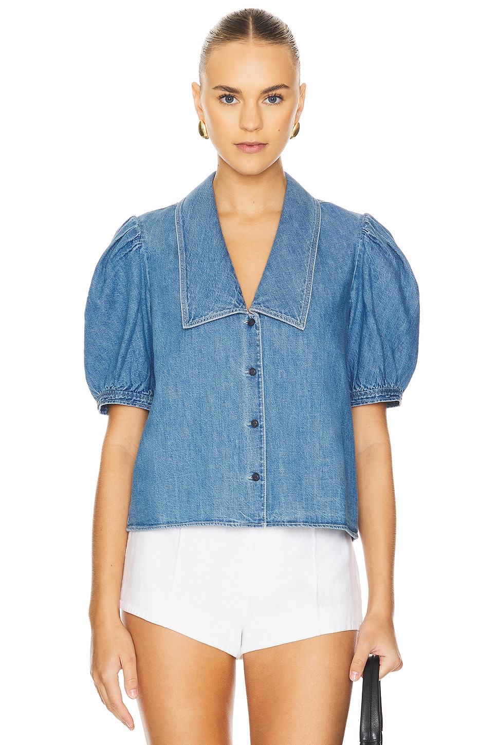 FRAME Sailor Blouse in Starlet | REVOLVE