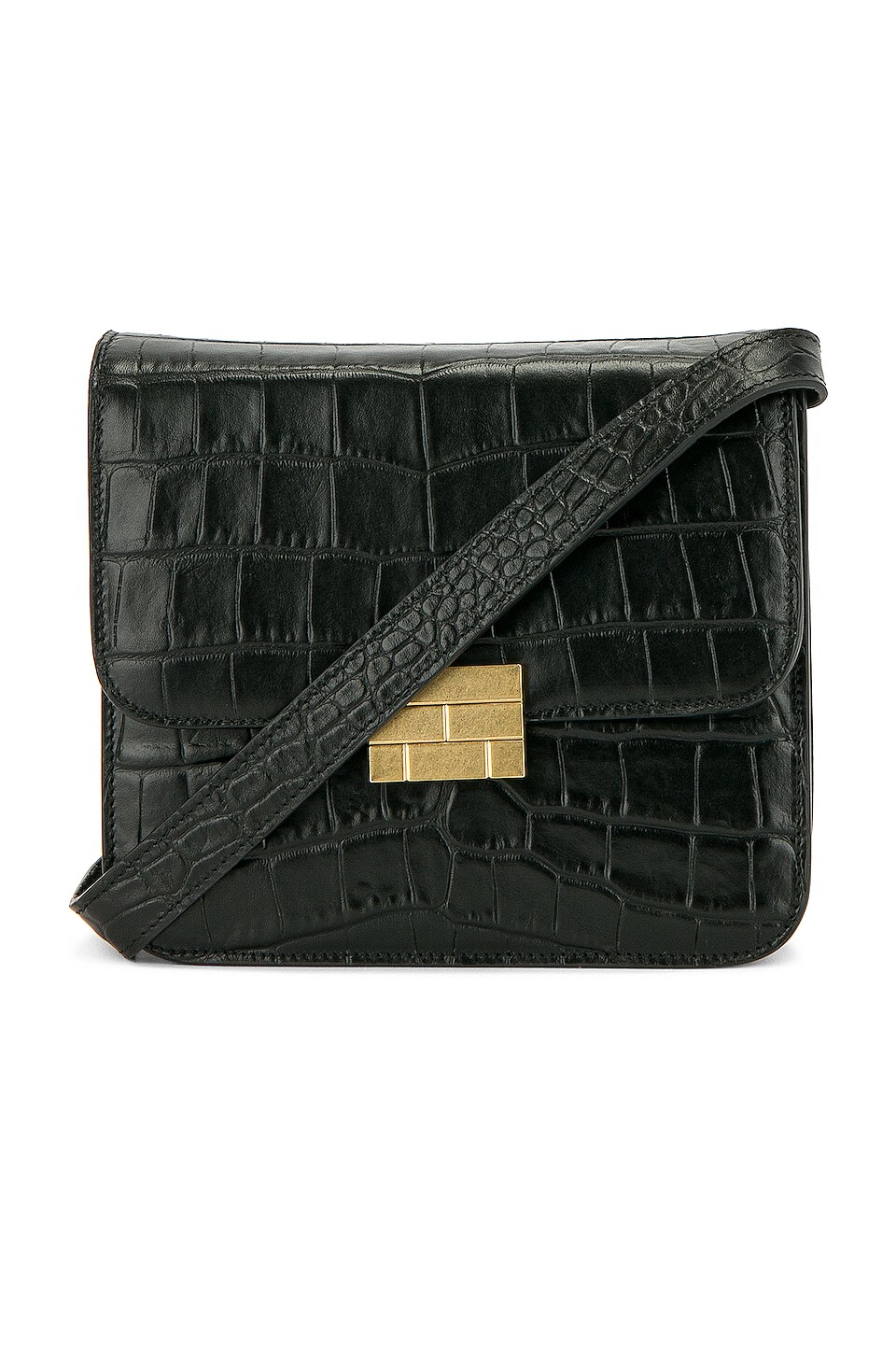 FRAME Le Signature Mini in Noir Croco | REVOLVE