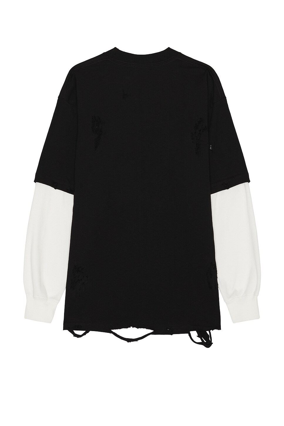 Funeral Apparel Distressed Thermal Long Sleeve T-Shirt in Black | REVOLVE