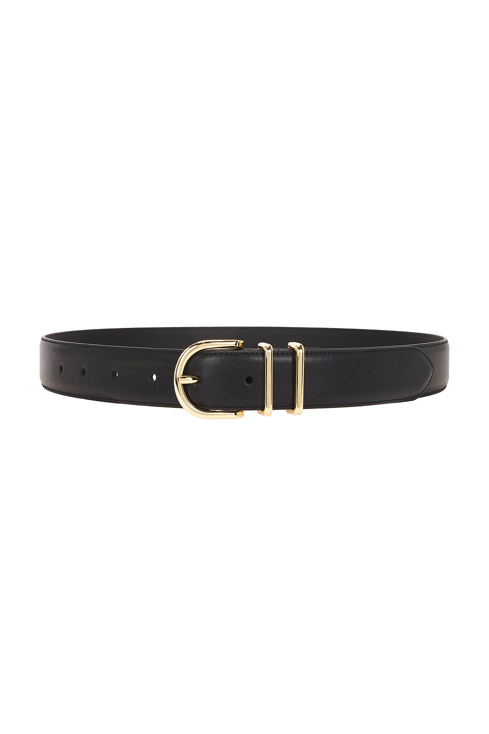 Favorite Daughter The Fancy Juni Belt in Black & Polished Gold | REVOLVE