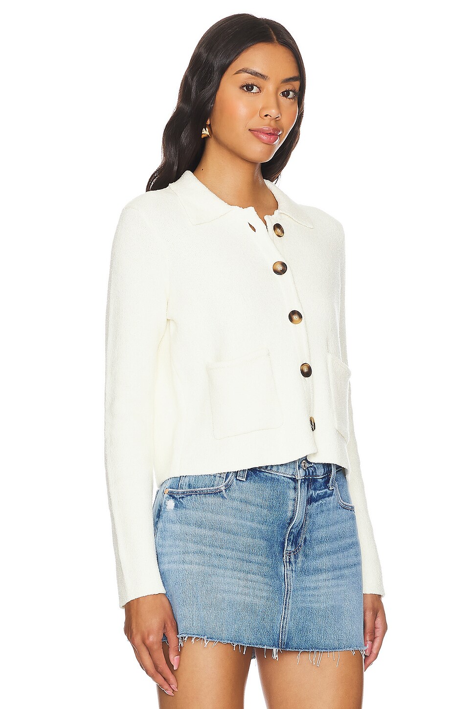 Favorite Daughter Pocket Jacket in Ivory | REVOLVE