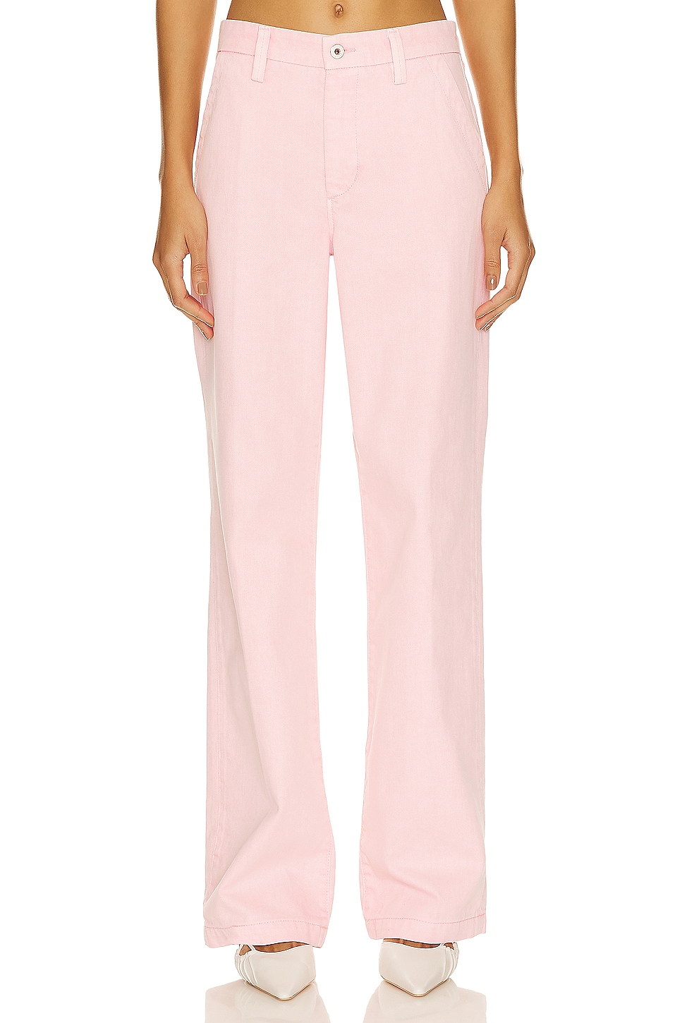 Favorite Daughter The Taylor Low Rise Trouser in Ballet Slipper | REVOLVE