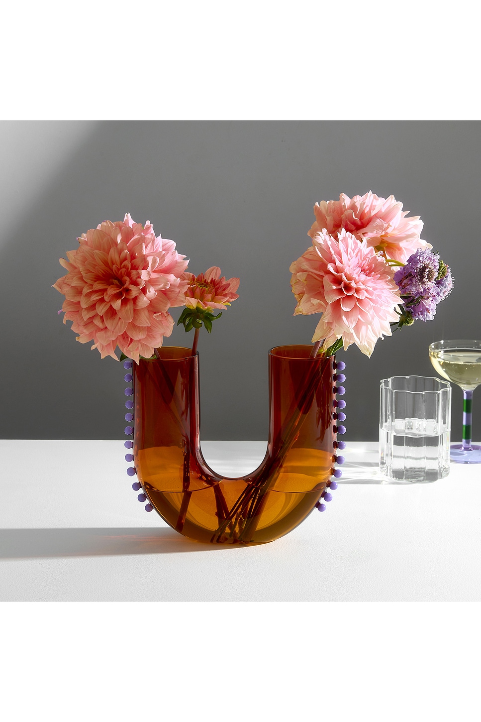 Fazeek Pearl U Vase in Amber & Lilac | REVOLVE