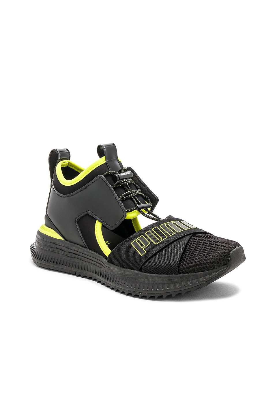 Fenty by Puma Avid Sneaker in Puma Black & Lime Punch & Puma Black ...