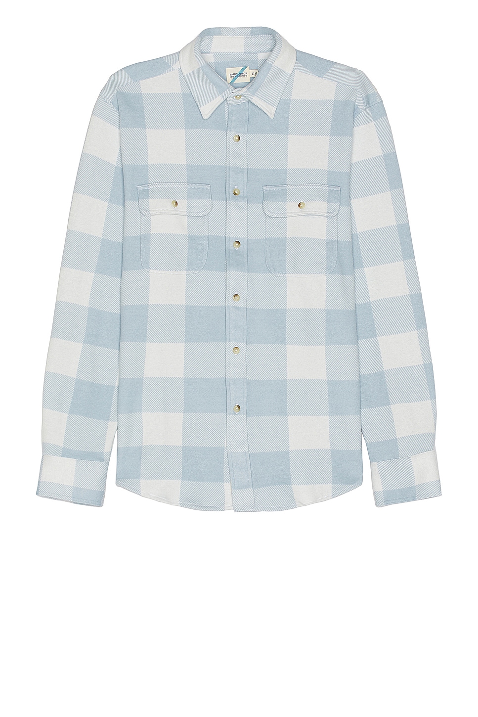 Fair Harbor The Dunewood Flannel Shirt in Light Blue | REVOLVE