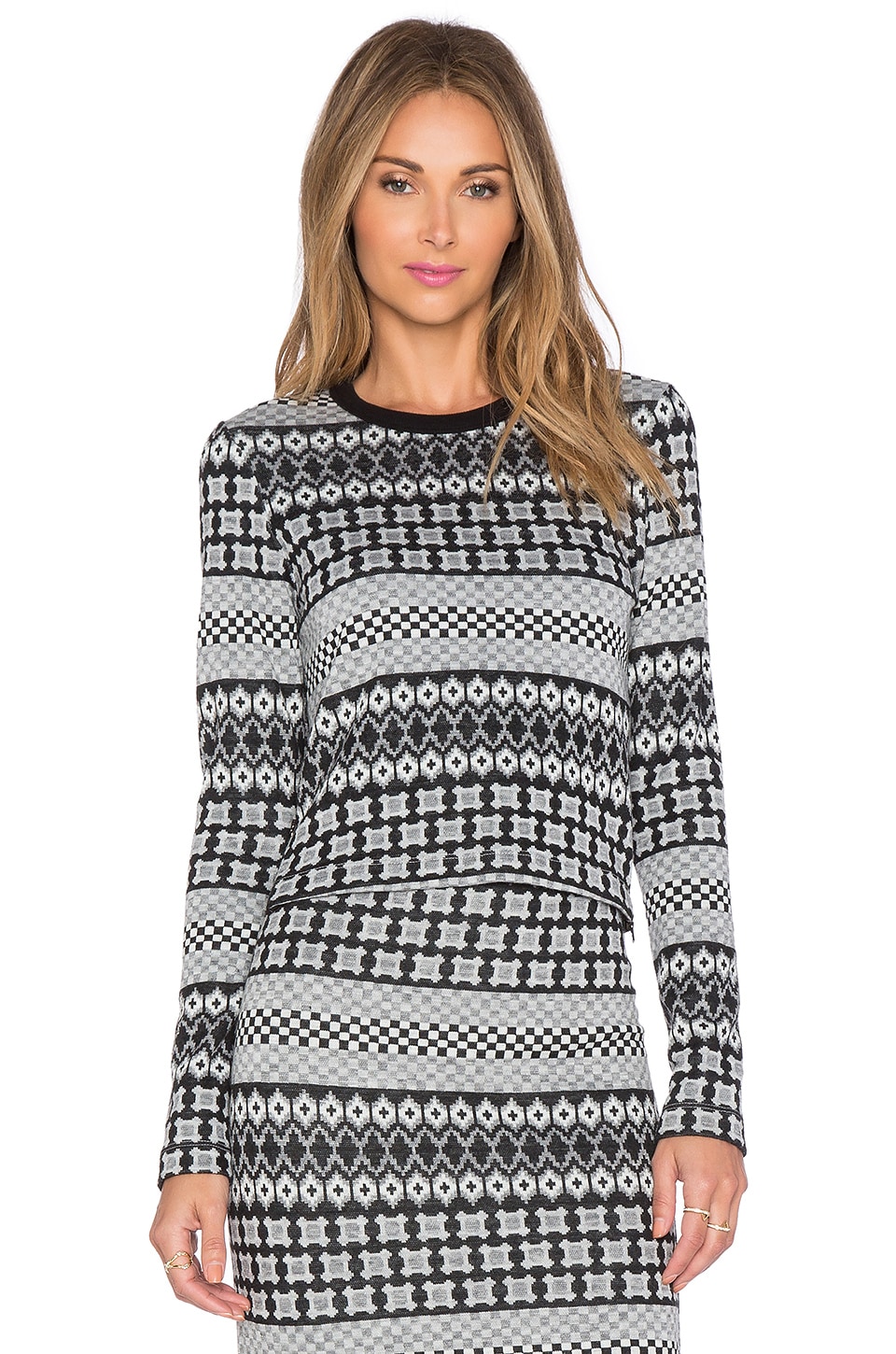 Fifteen Twenty Side Zip Crop Top in Multi | REVOLVE