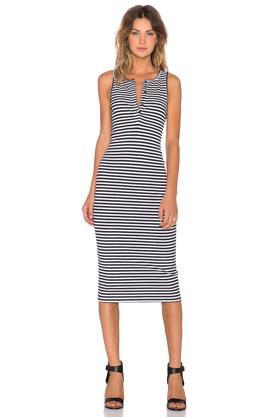The Fifth Label Lazy Moon Dress in Navy & White Stripe | REVOLVE
