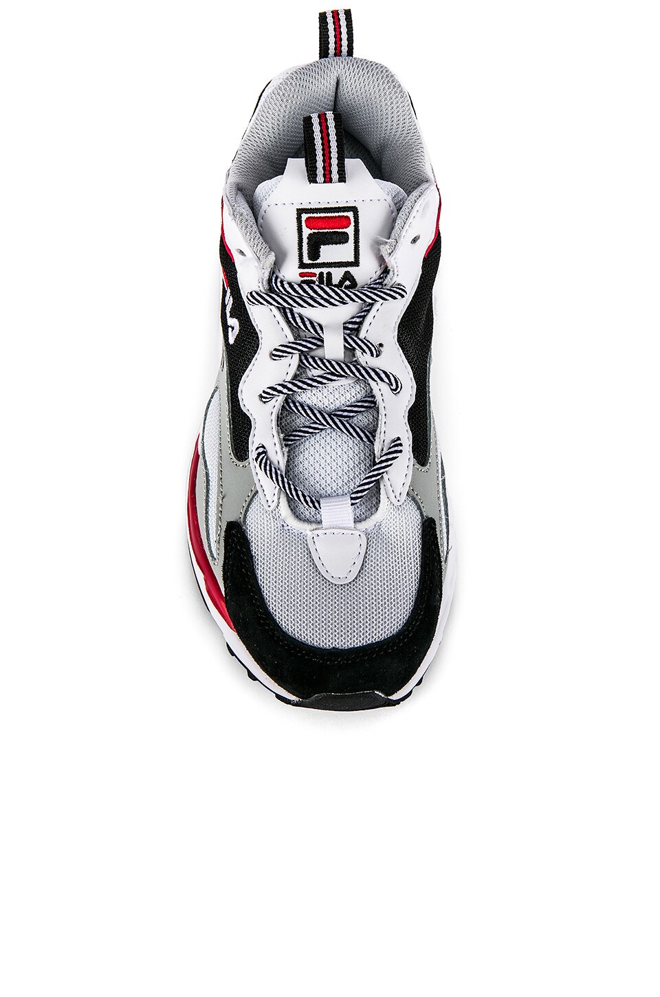 Fila Ray Tracer Sneaker in White, Navy & Red | REVOLVE