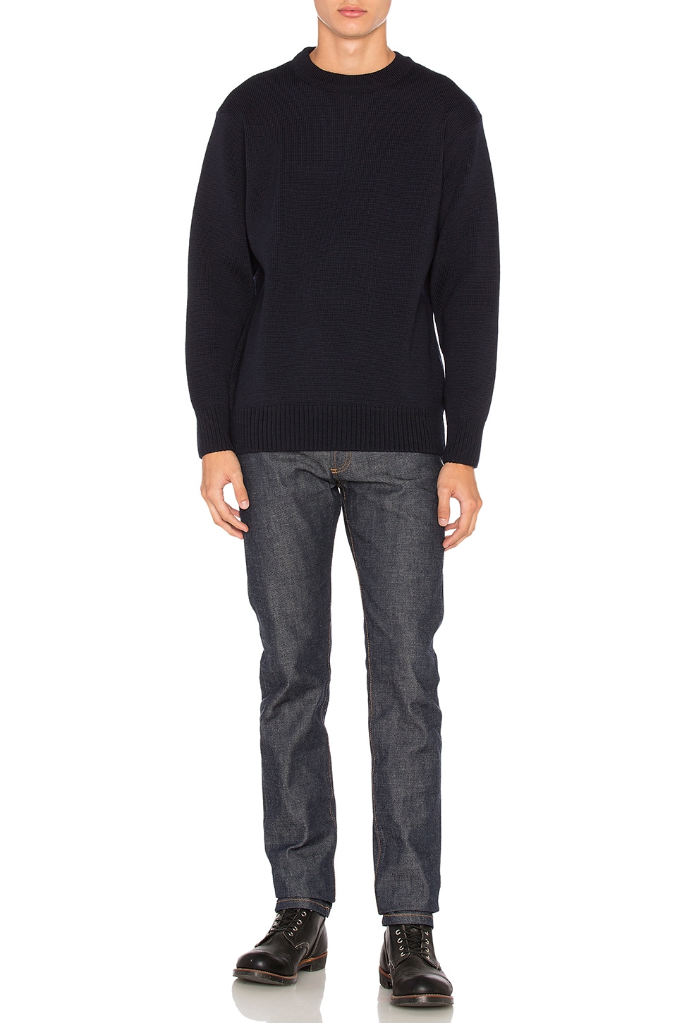 Filson Crewneck Guide Sweater in Dark Navy | REVOLVE