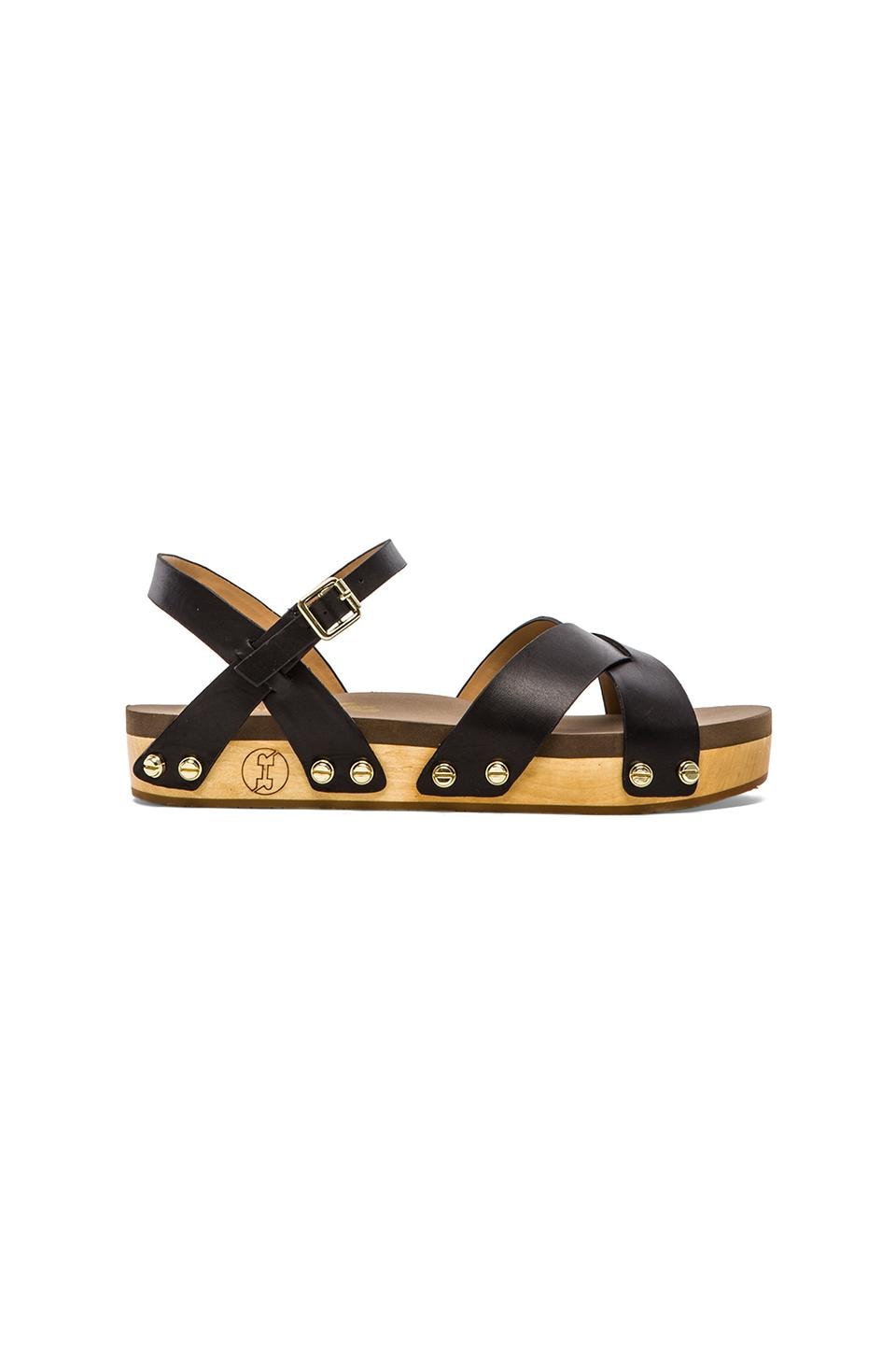 Flogg Nessy Sandal in Black Leather | REVOLVE