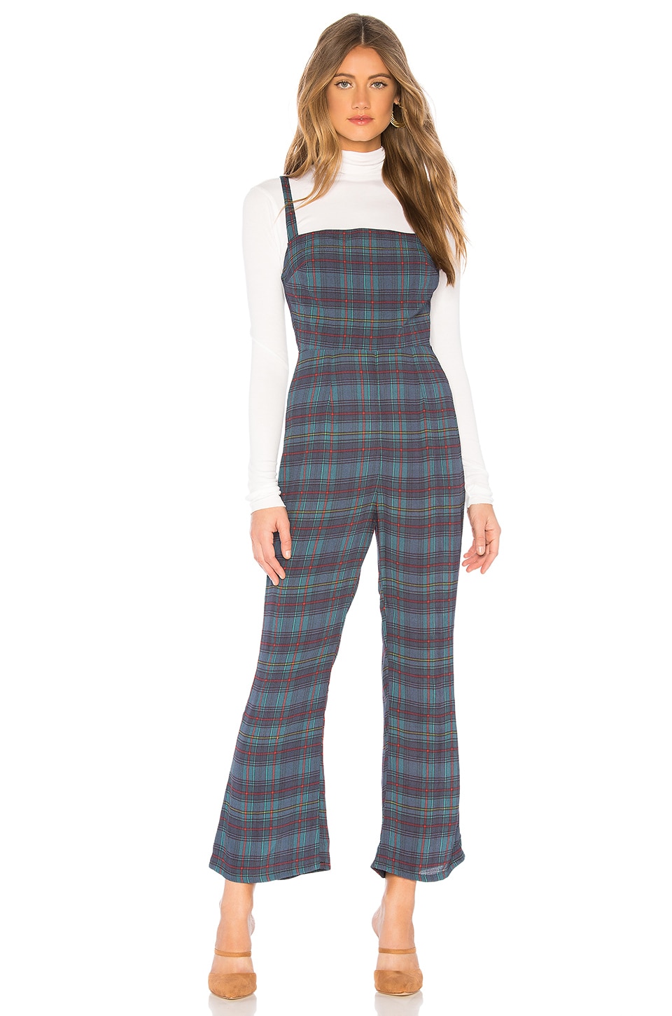 FLYNN SKYE X REVOLVE Lexi Jumpsuit in Blue Plaid | REVOLVE