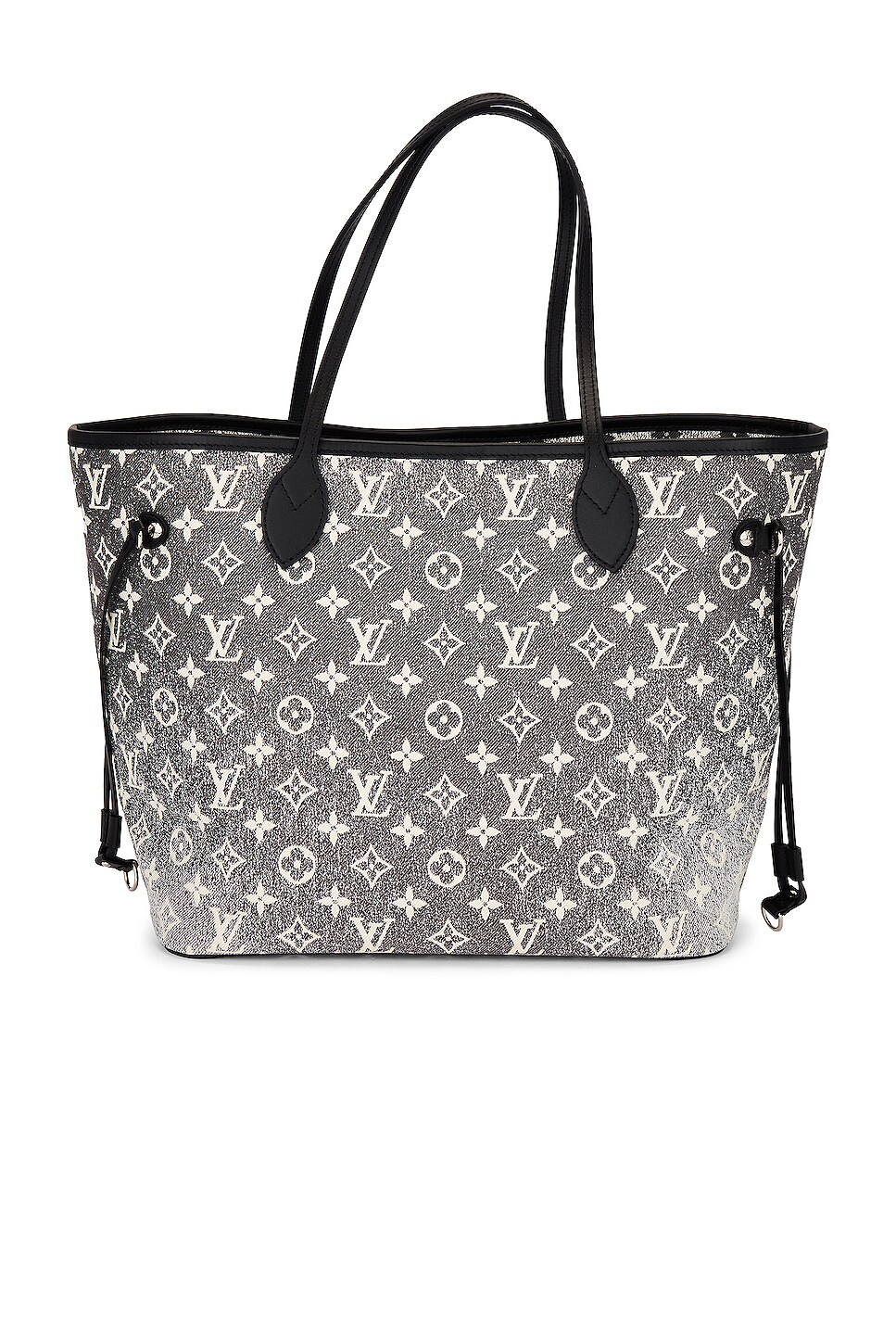 FWRD Renew Louis Vuitton Monogram Jacquard Denim Neverfull MM Tote Bag ...