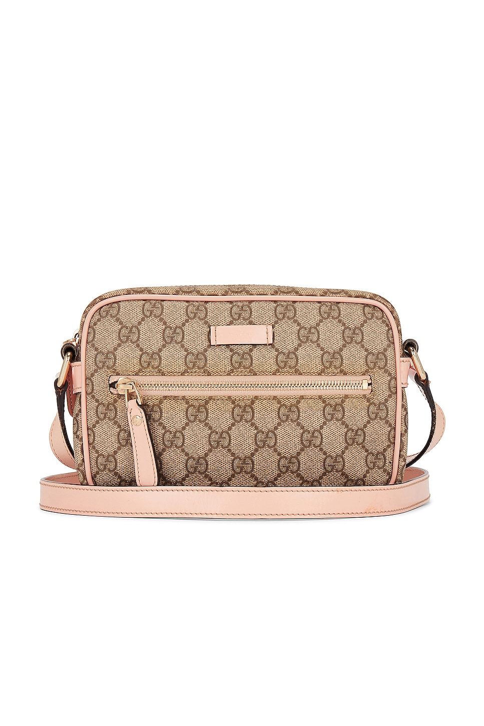 FWRD Renew Gucci GG Supreme Canvas Crossbody Bag in Beige | REVOLVE