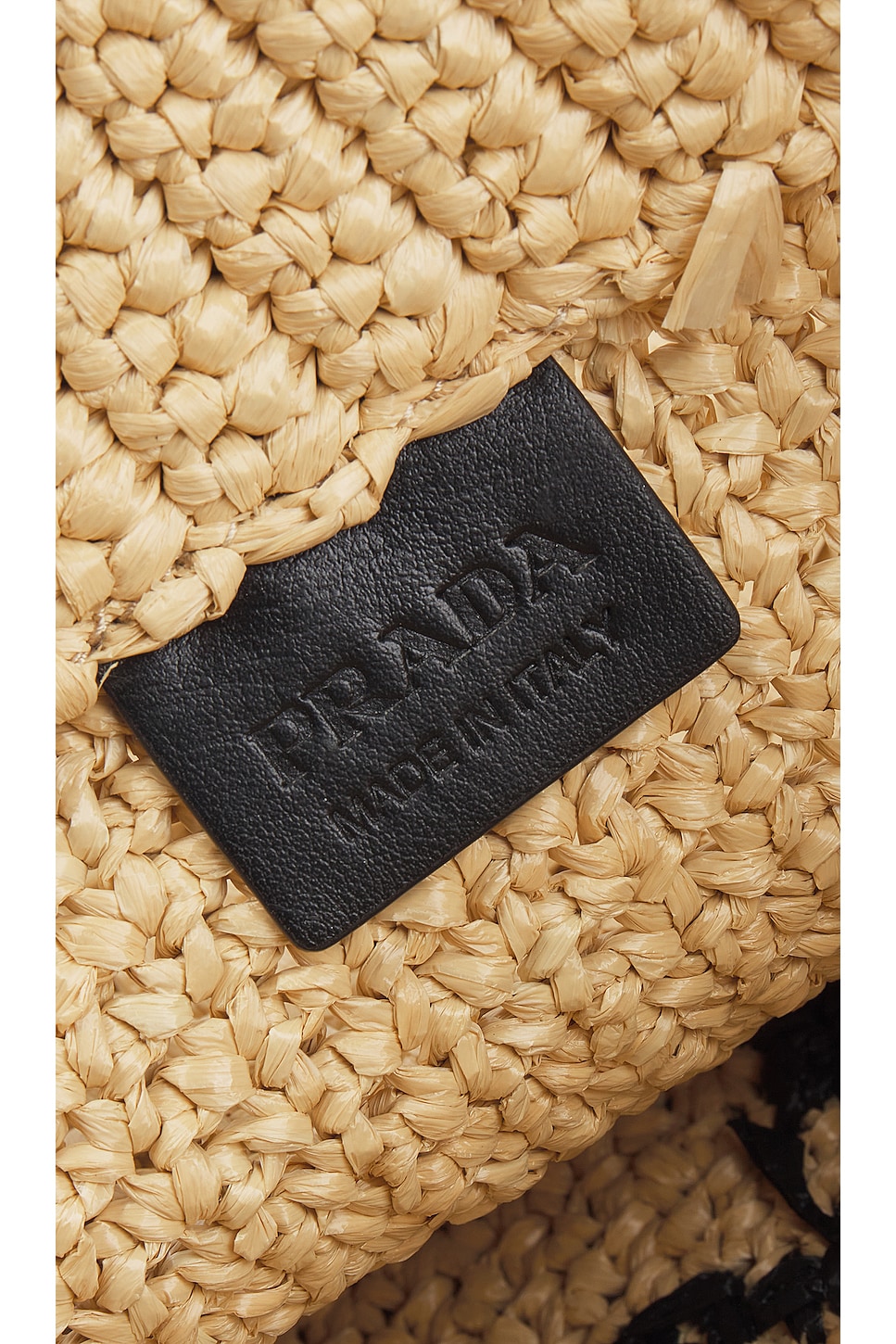 FWRD Renew Prada Raffia Tote Bag in Beige | REVOLVE