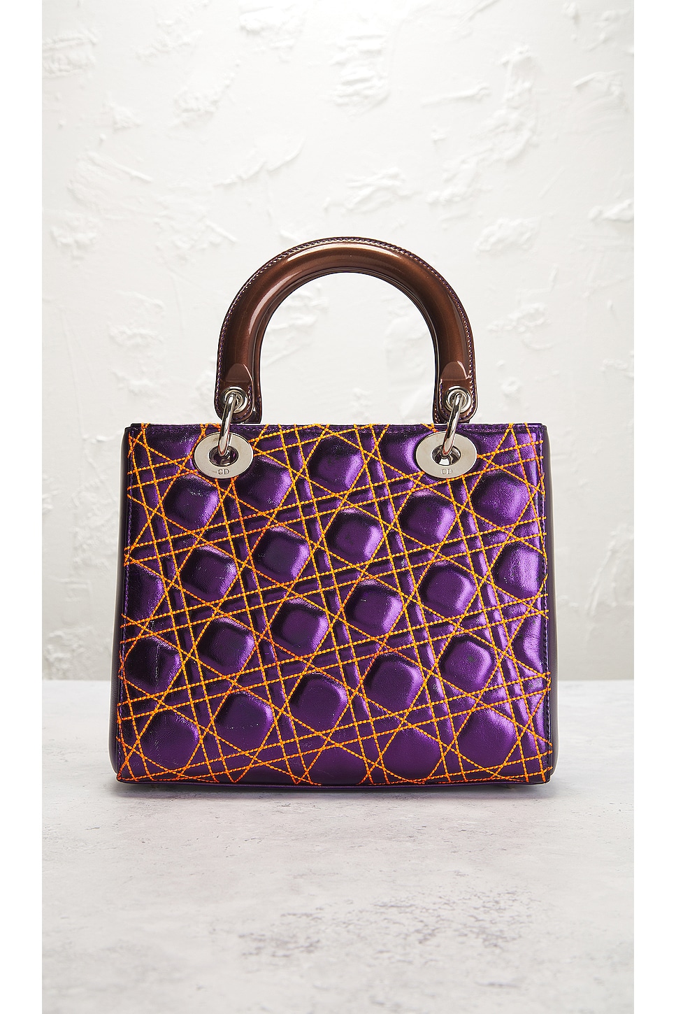 FWRD Renew Dior X Anselm Reyle Cannage Lady Dior Handbag in Purple ...