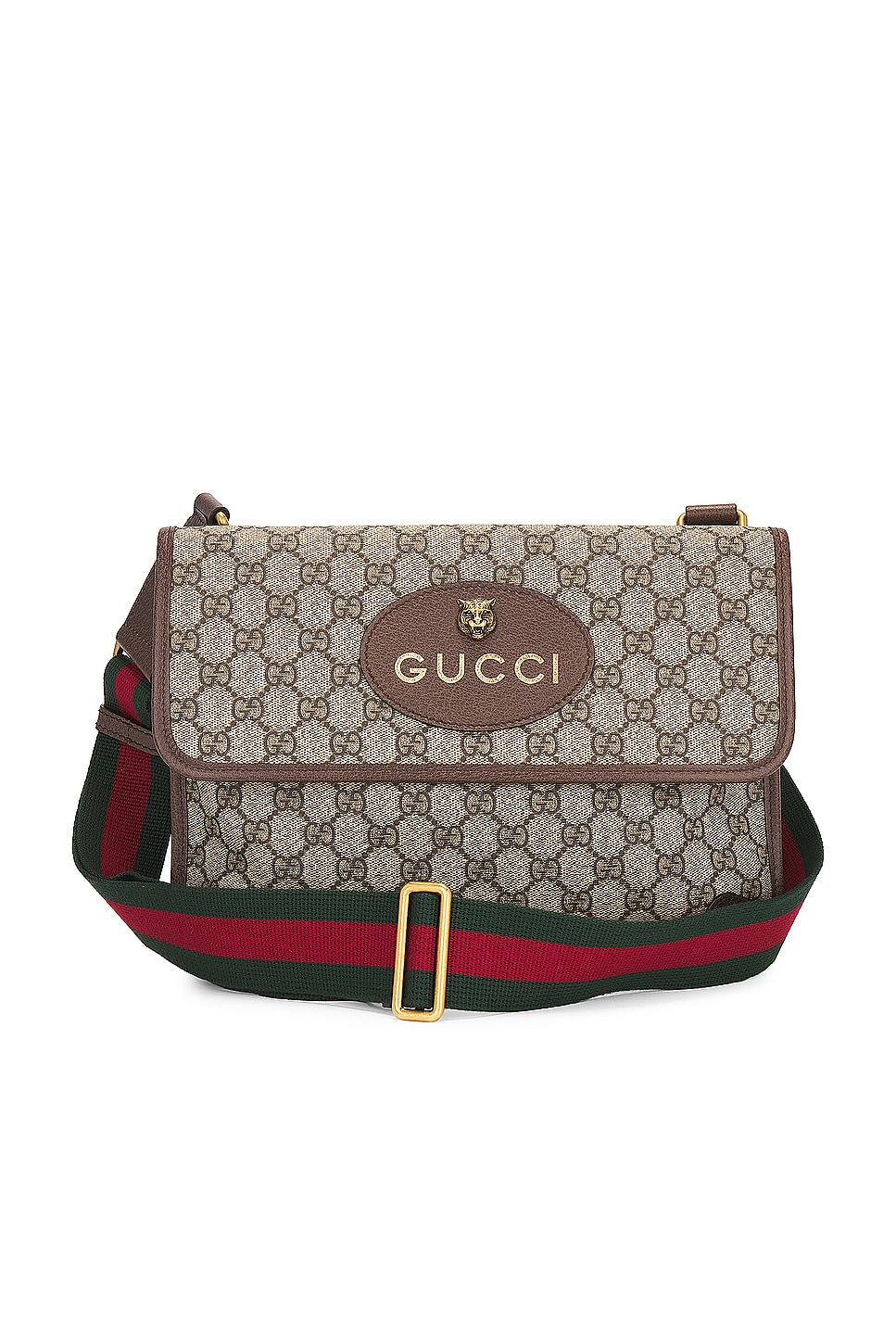 FWRD Renew Gucci GG Supreme Shoulder Bag in Beige | REVOLVE
