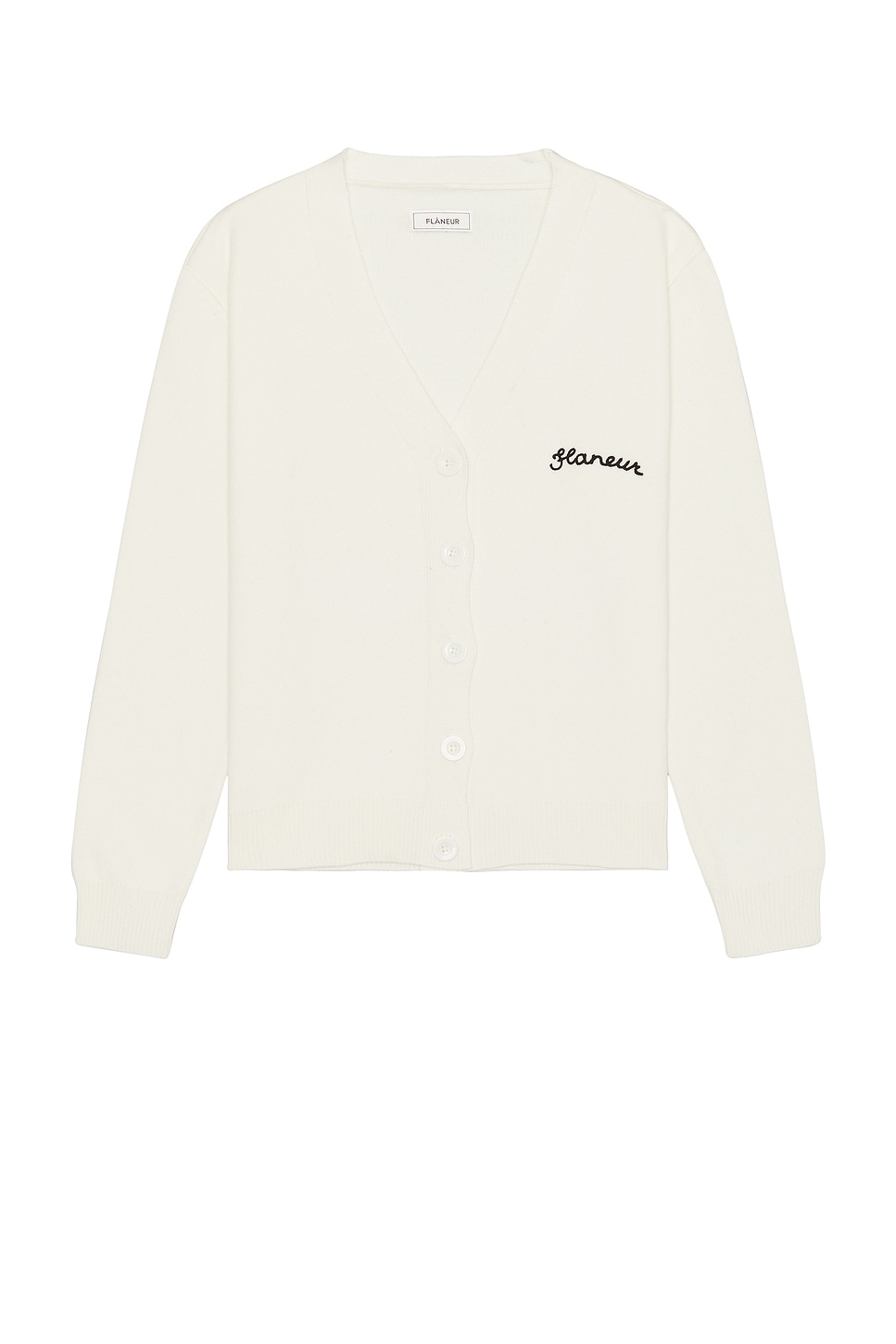 FLANEUR Signature Cardigan Sweater in Cream | REVOLVE