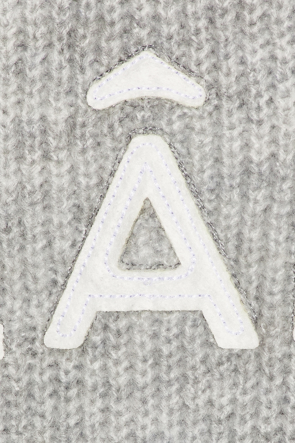 FLANEUR Knitted Logo Hoodie in Grey | REVOLVE