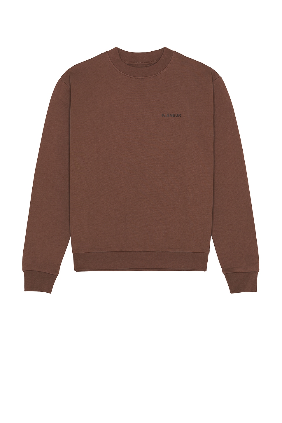 FLANEUR Essential Logo Sweater in Brown | REVOLVE