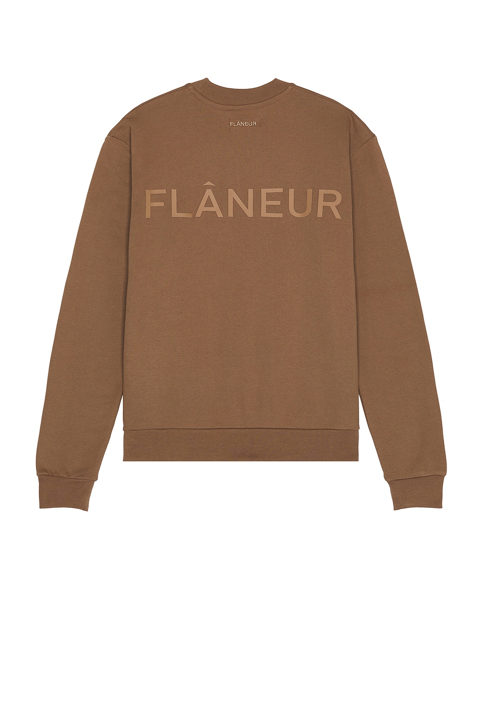 FLANEUR Tonal Logo Sweater in Brown | REVOLVE