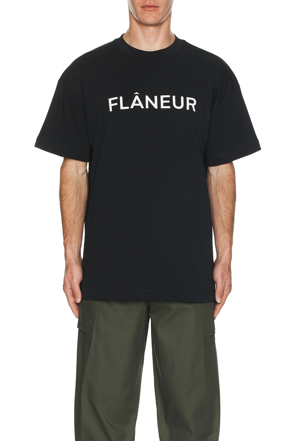 FLANEUR Printed Logo T-Shirt in Black | REVOLVE
