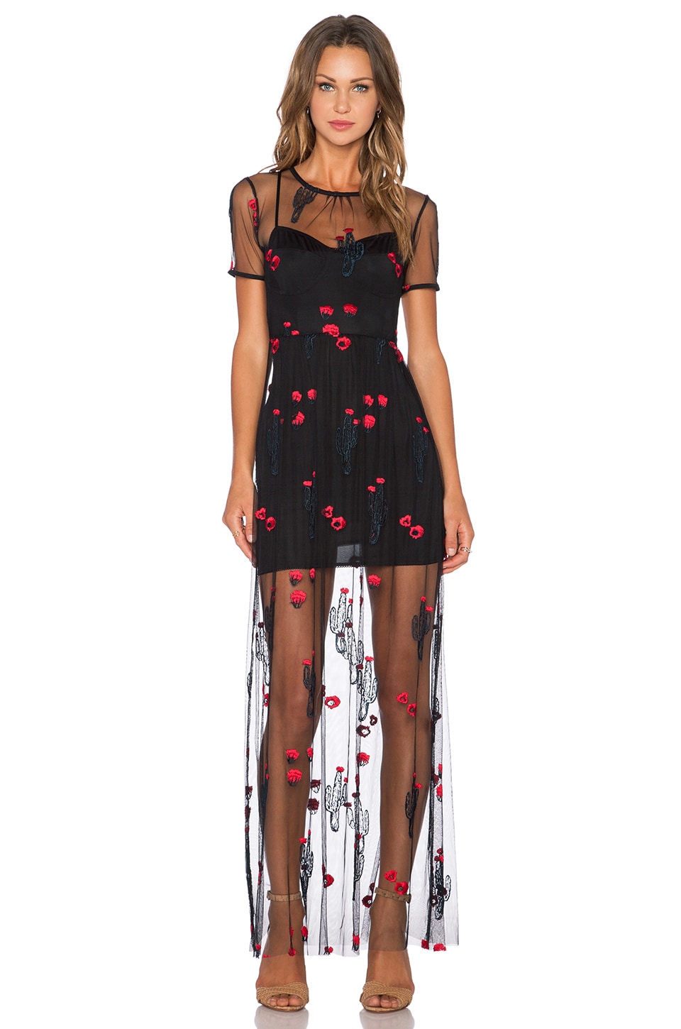 For Love & Lemons Desert Maxi Dress in Black | REVOLVE