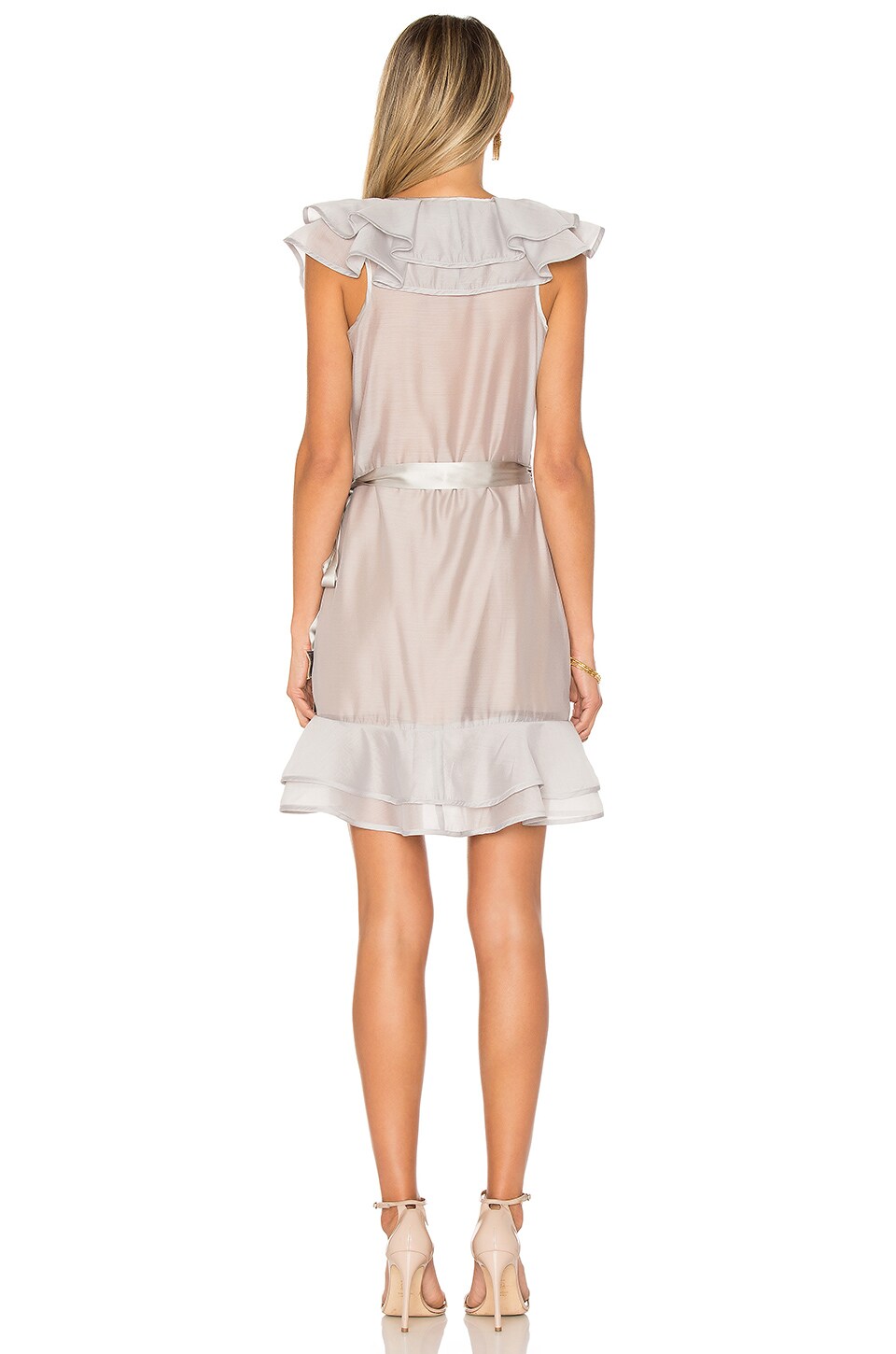 For Love & Lemons Bowie Star Organza Dress in Dove Grey | REVOLVE