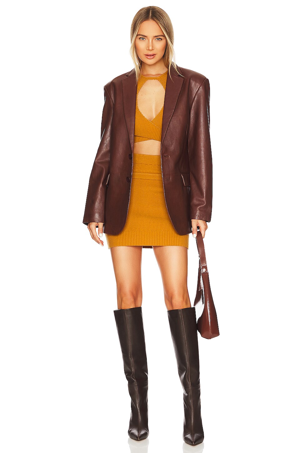 For Love & Lemons Maggie Crop Top in Orange | REVOLVE