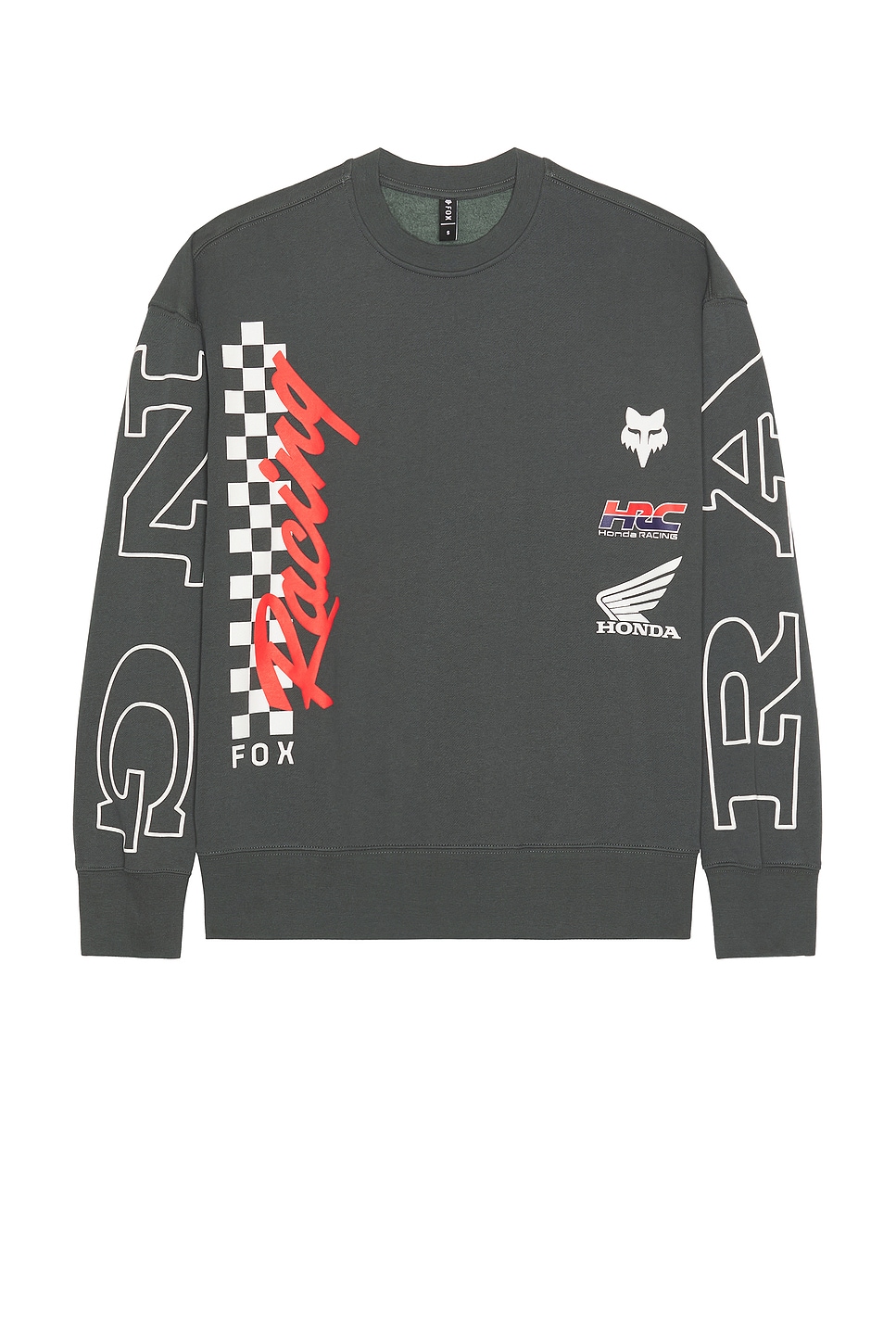 Fox Racing x Honda Oversized Crew Sweatshirt in Dark Shadow | REVOLVE
