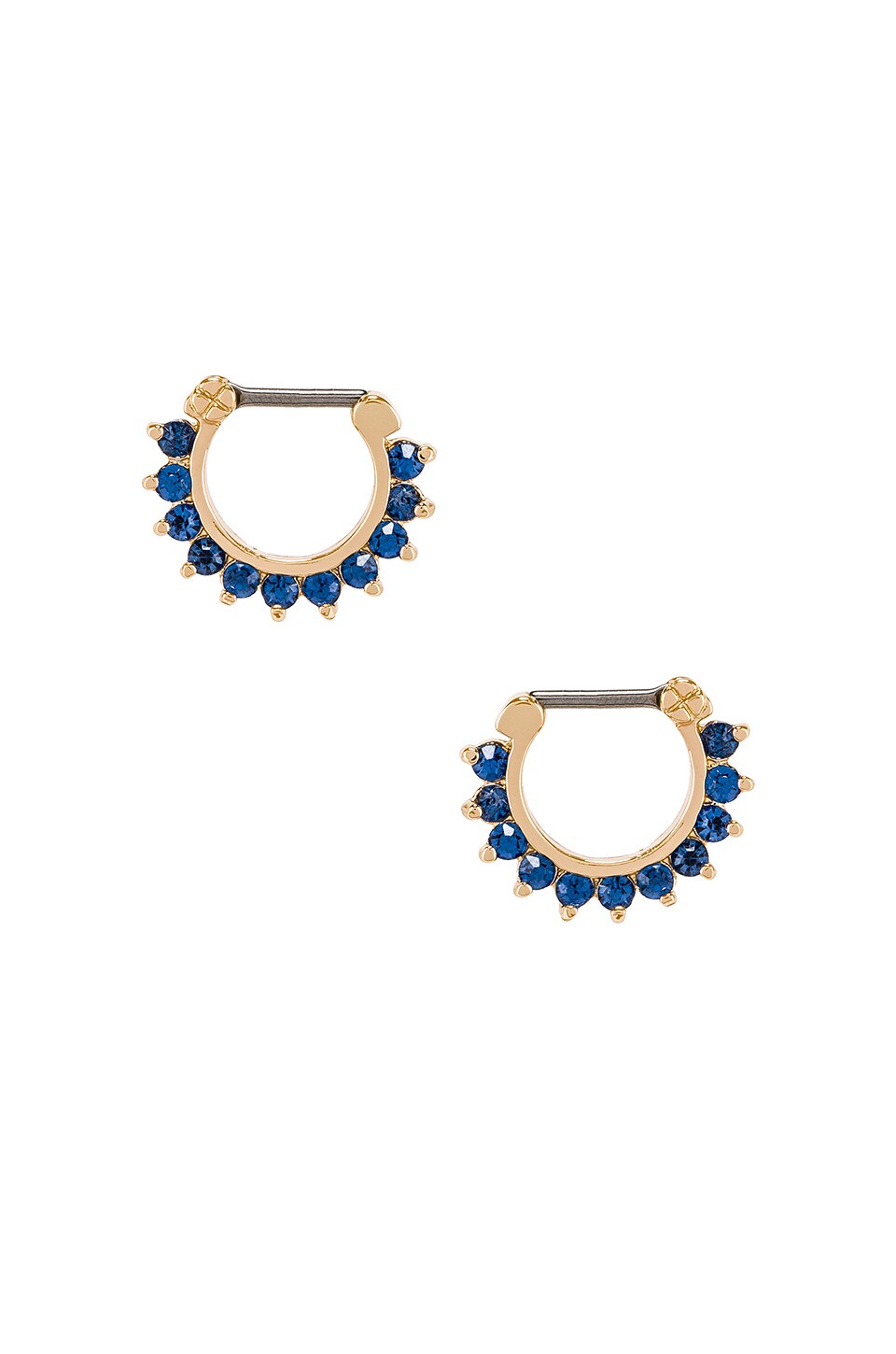 Frasier Sterling Midnight Hoops in Gold | REVOLVE