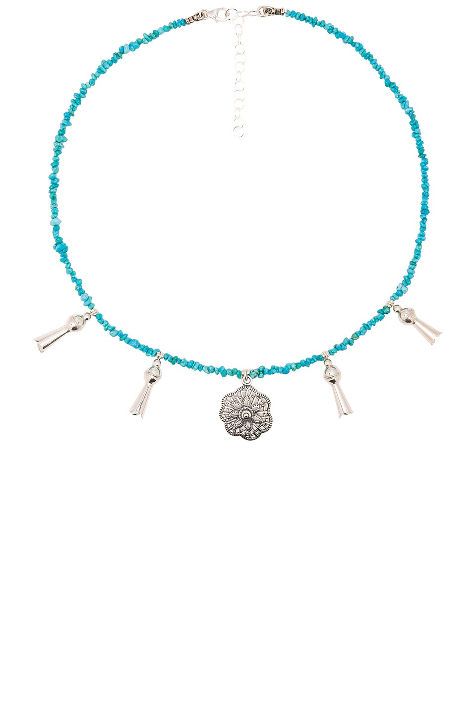 Frasier Sterling Squash Blossom Necklace in Turquoise | REVOLVE