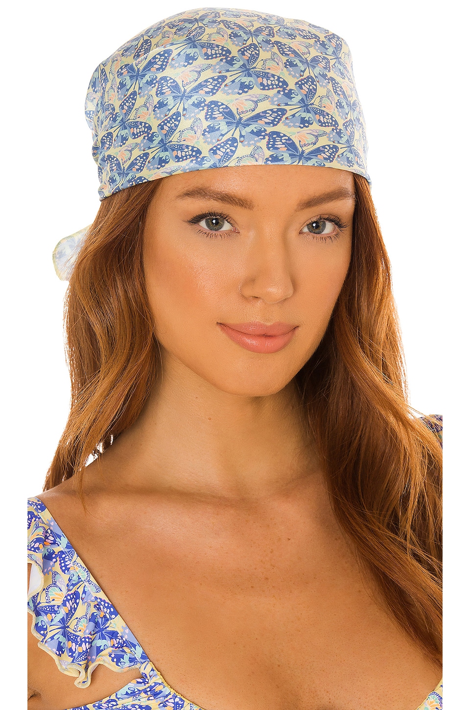 Frankies Bikinis Heidi Silk Headscarf in Monarch | REVOLVE