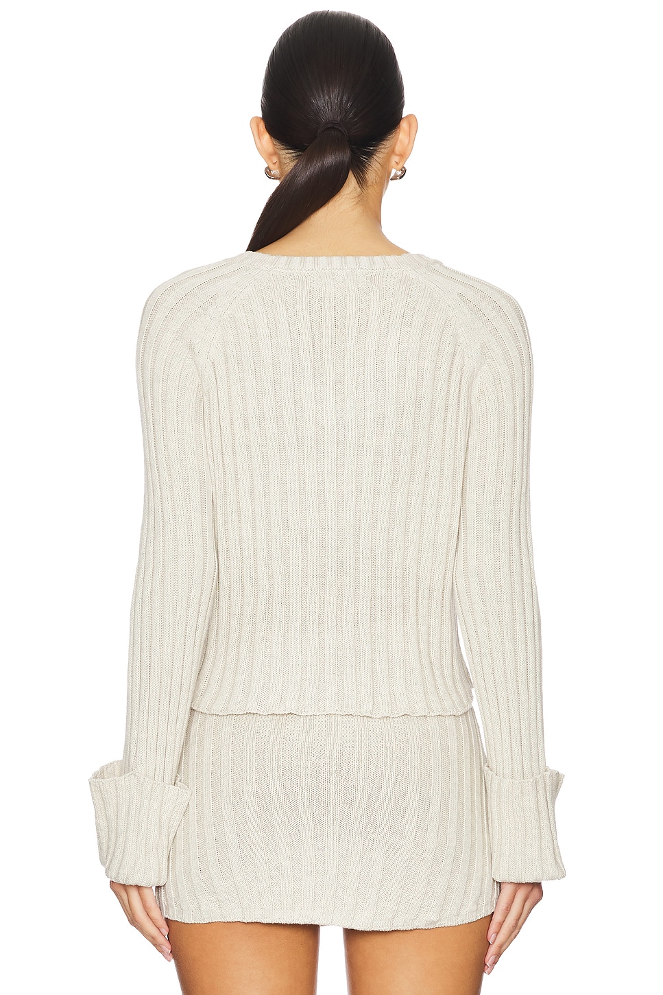 Frankies Bikinis Ashton Knit Sweater in Cream | REVOLVE