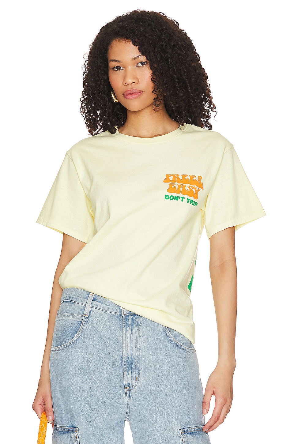 Free & Easy Squeeze Tee in Yellow in Pale Yellow | REVOLVE