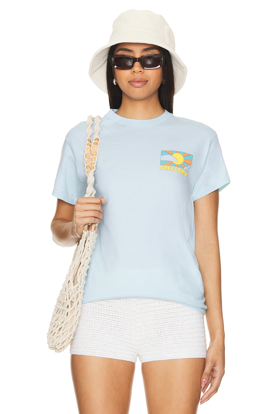 Free & Easy Day Glow Tee in Icy | REVOLVE