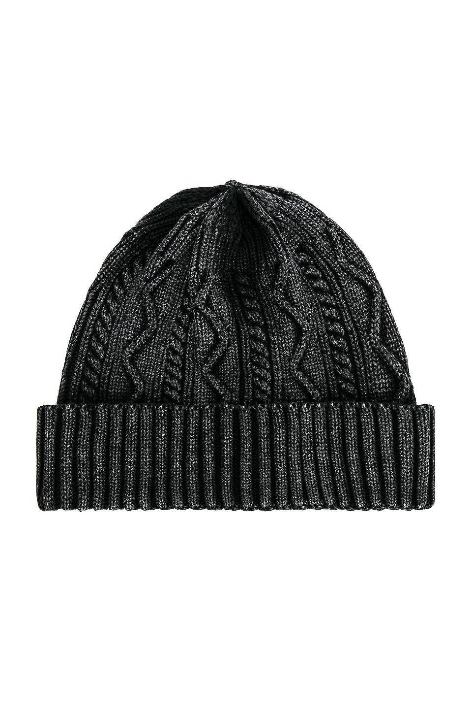 Free People Stormi Washed Cable Beanie in Black | REVOLVE