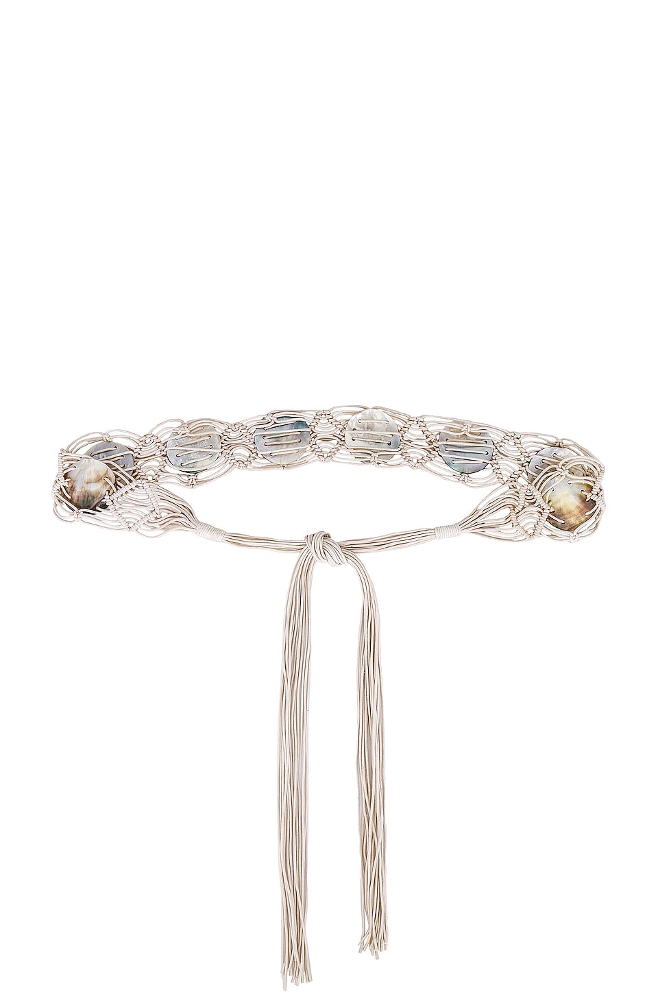 Free People Saltwater Fringe Belt in Mineral | REVOLVE