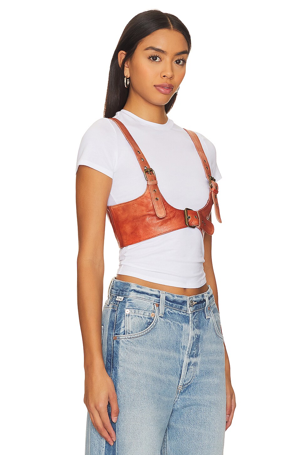 Free People Rebel Leather Harness in Cognac | REVOLVE