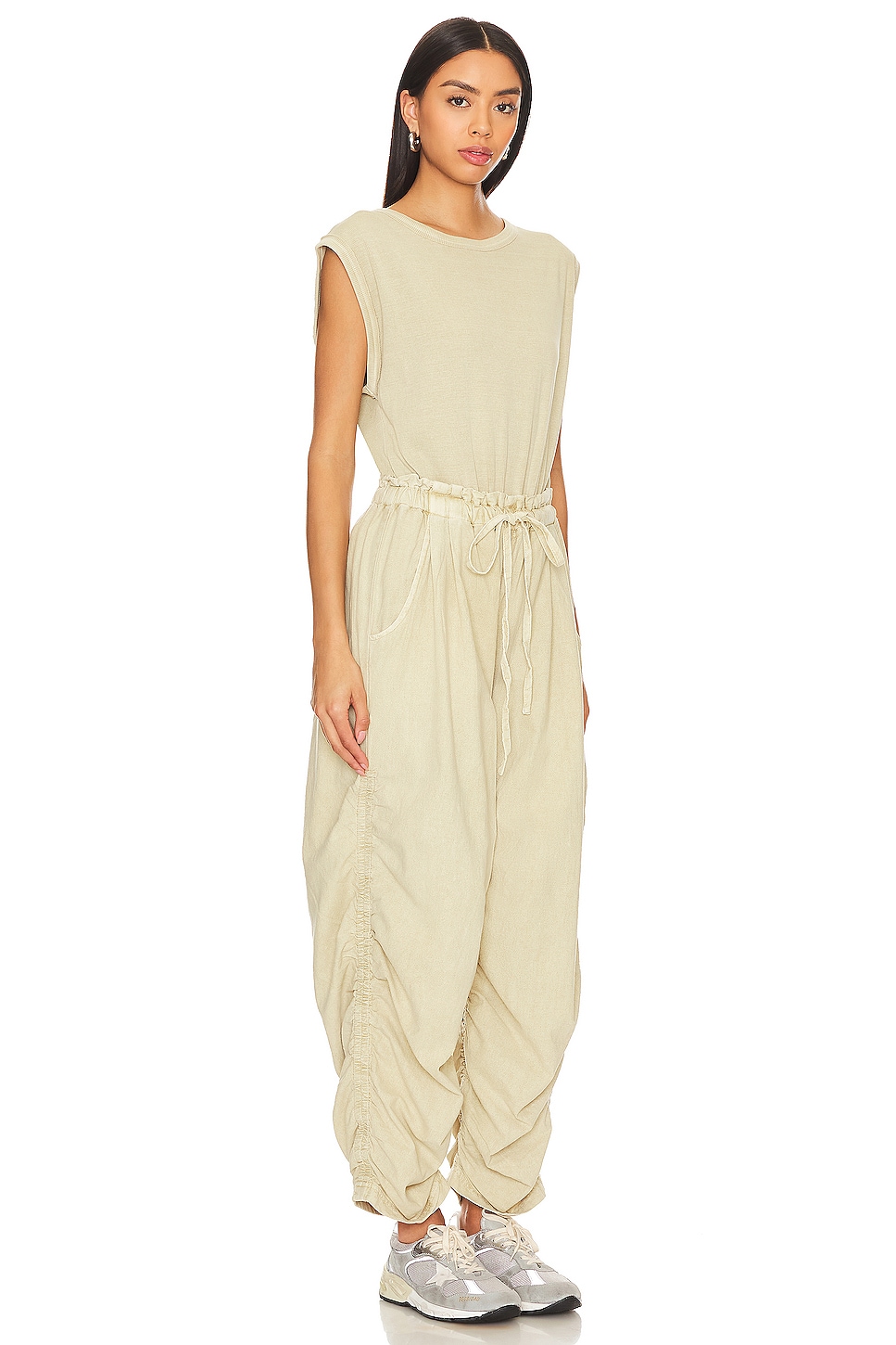 Free People Mixed Media One Piece in Sand Jam | REVOLVE