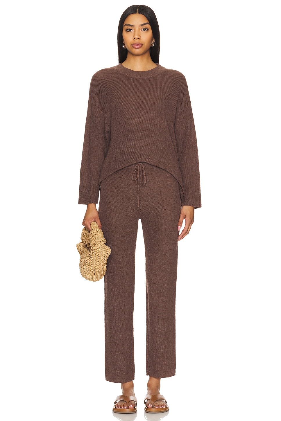 Free People x free-est Malibu Sweater Pant Set in Minked | REVOLVE