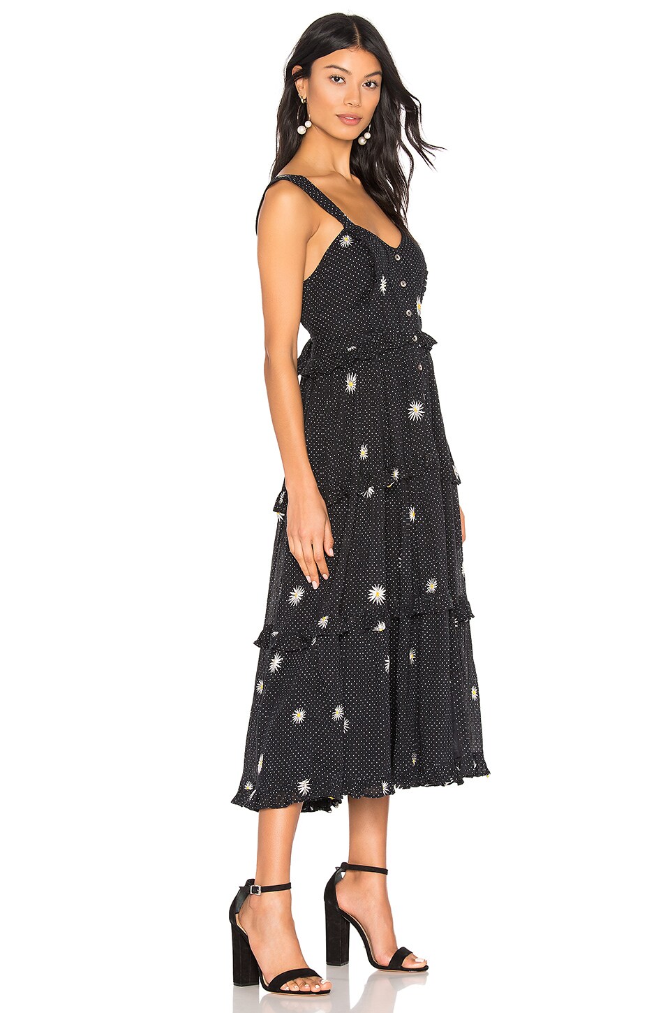 Free People Daisy Chain Midi in Black Combo | REVOLVE