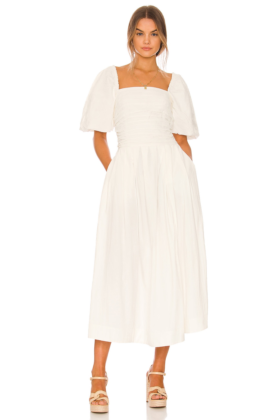 Free People Aint She A Beaut Midi In Ivory Revolve