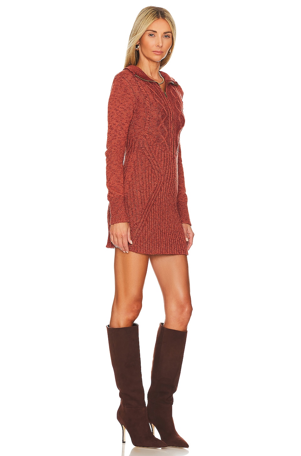 Free People Mont Blanc Mini Dress in Red Jasper | REVOLVE