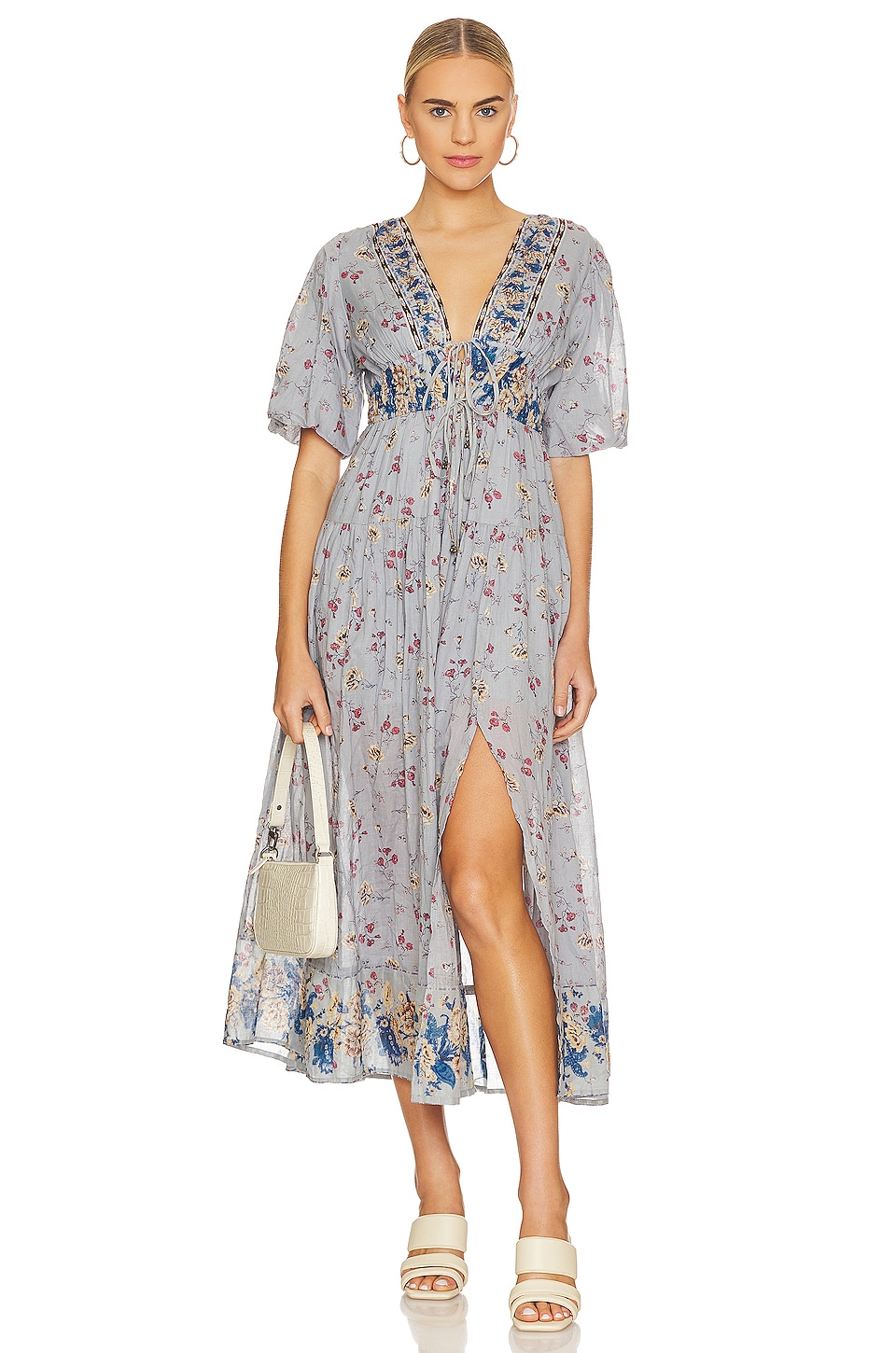 Free People Lysette Maxi Dress in Bluebell Combo | REVOLVE