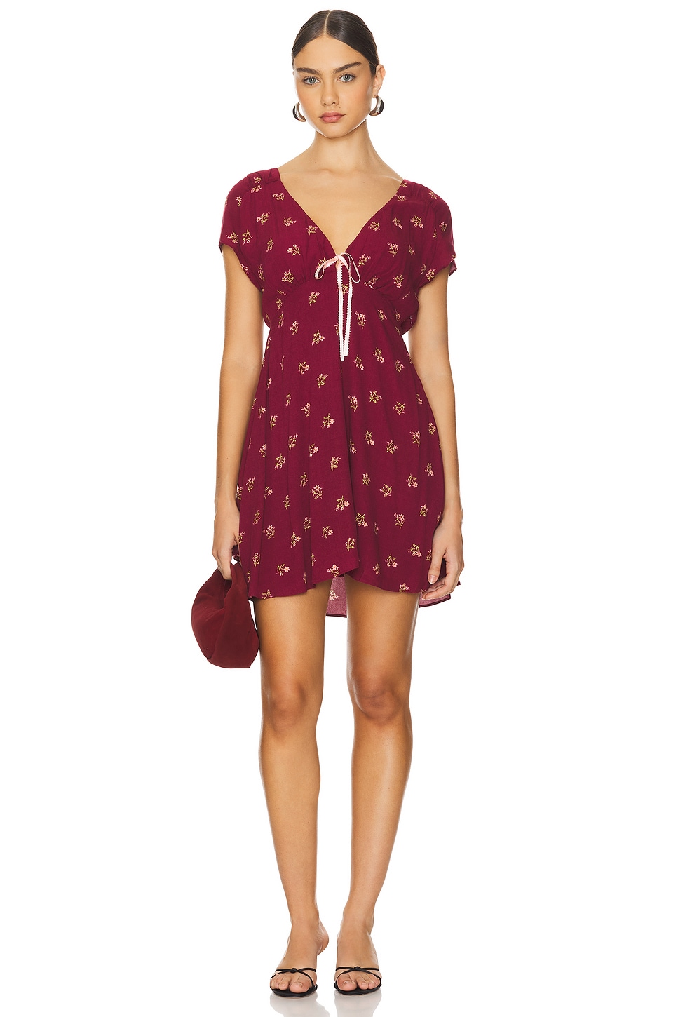 Free People Everyone's Favorite Dress in Earth Red Combo | REVOLVE