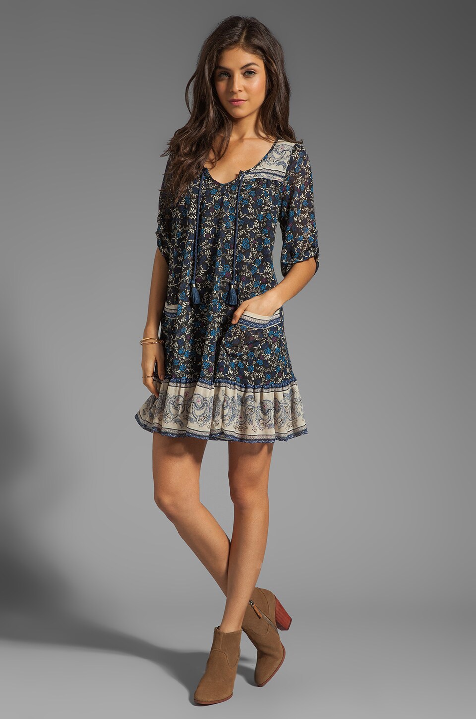 Free People Penny Lane Dress in Black Combo | REVOLVE