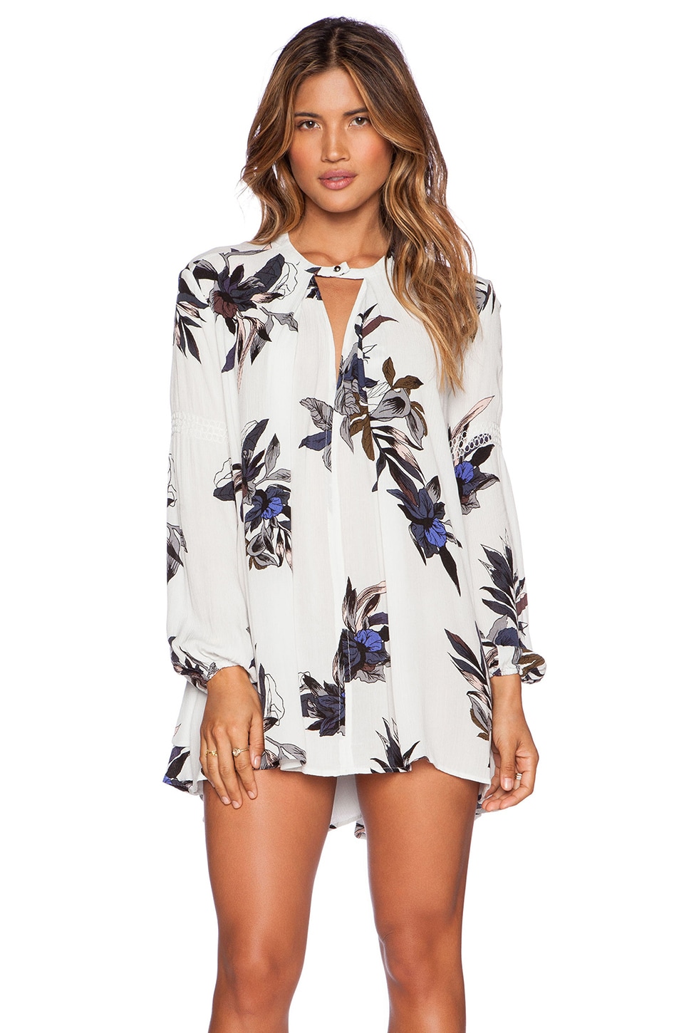 Free People Tree Swing Tunic in Light Stone Combo | REVOLVE