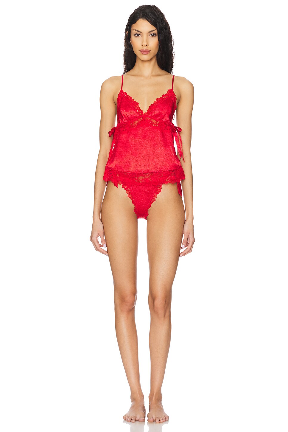 Free People x Intimately FP First Blush Cami And Panty Set in Goji Berry | REVOLVE