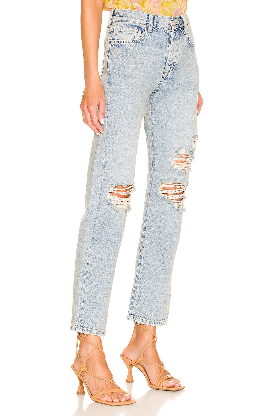 Free People x We The Free Bren Boyfriend Jean in Sunbleached | REVOLVE