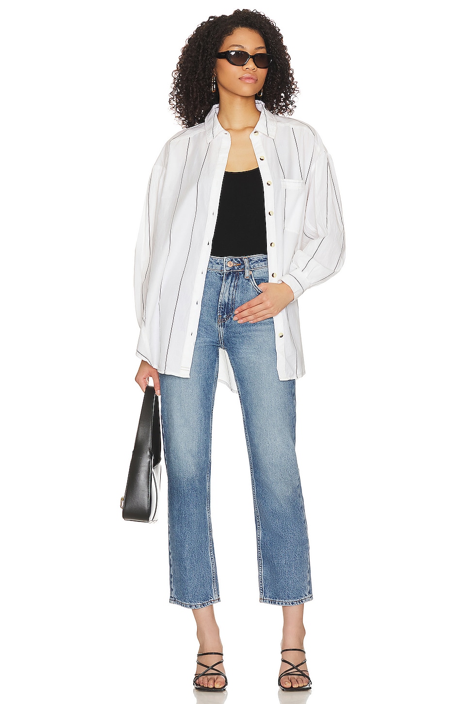 Free People Pacifica Straight Leg in Mid Blue | REVOLVE